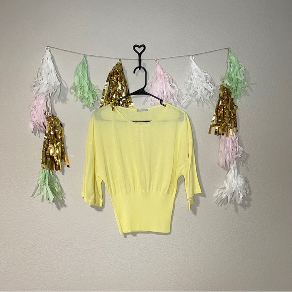 Zara | Tops | Zara Yellow Top | Poshmark